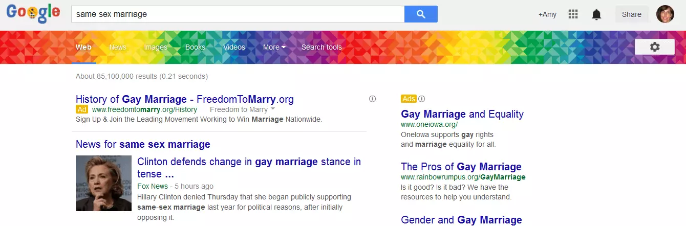 Sepanduk kebanggaan gay Google Jun 2014