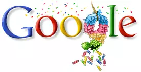 Google Ua Kev Zoo Siab 14 Xyoo Nrog Lub Logo Tshwj Xeeb (Ntawm no yog Google Hnub Yug Logos dhau los) 25383_6