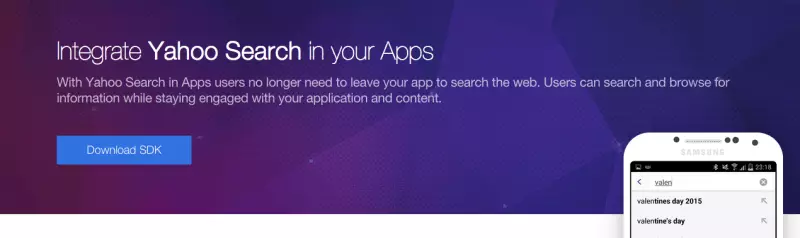 Recherche Yahoo dans les applications