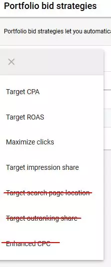 Änderungen der Google Ads-Portfolio-Gebotsstrategie: Entfernung des eCPC, durchschnittliches Tagesbudget anstelle der Zielausgaben 25708_1