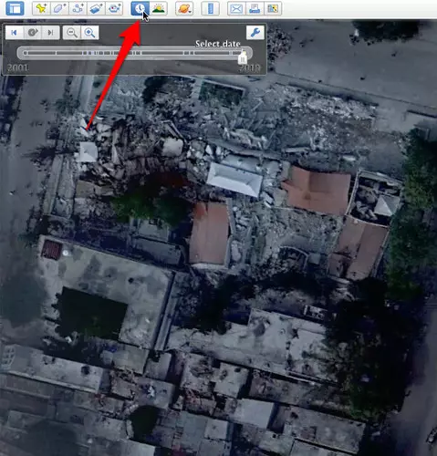 Google Earth - हैती भूकंपानंतरची प्रतिमा