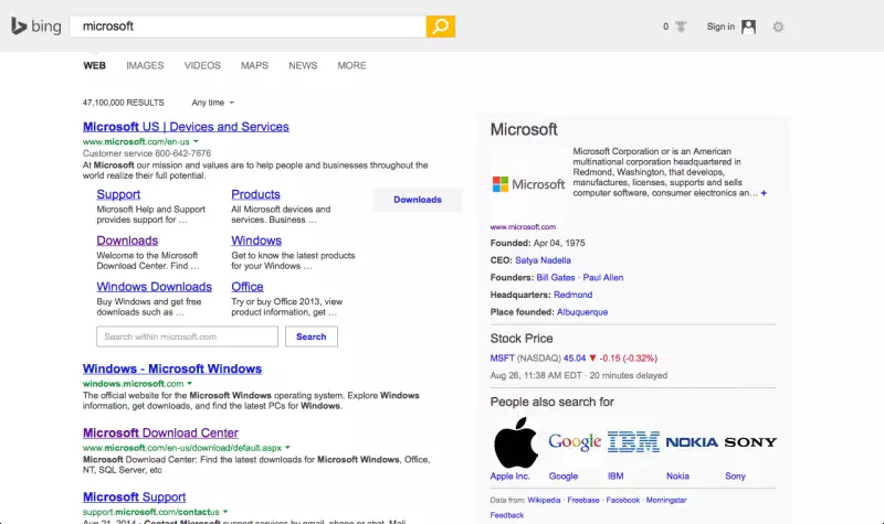 Bing testt eng nei Interface ähnlech wéi Google