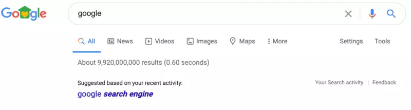 Google soovitab otsinguid kasutajate hiljutise tegevuse põhjal 2810_2