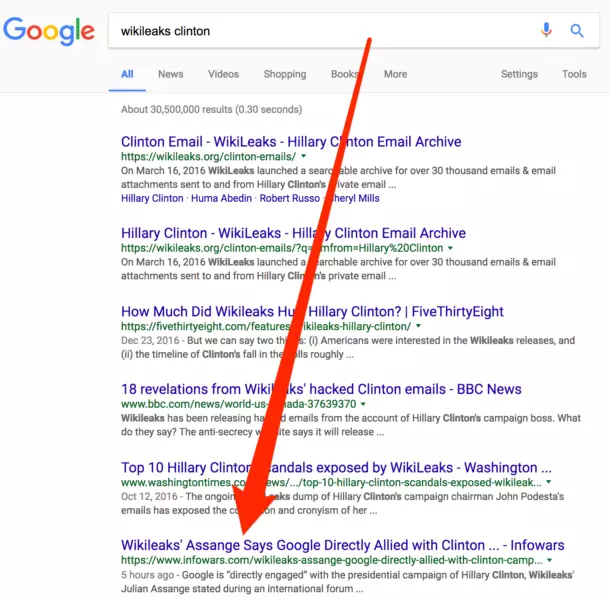 Google Infowars-ni taqiqlamadi; Infowars maqolasidan foydalangan holda sifatli misolni bekor qildi 3055_6