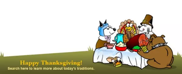 Happy Thanksgiving-logoer fra Google, Yahoo, Bing og mer 30683_5