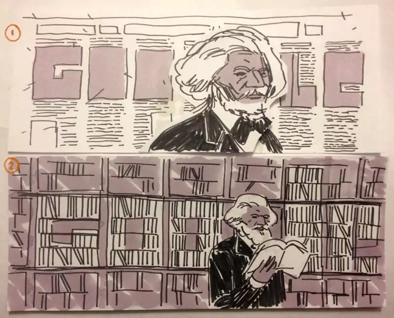 គំនូរព្រាងរបស់ Frederick Douglass