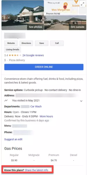 Ako spravovať a upravovať svoj firemný profil Google z vyhľadávania Google 314_10