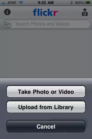 تطبيق Flickr iPhone