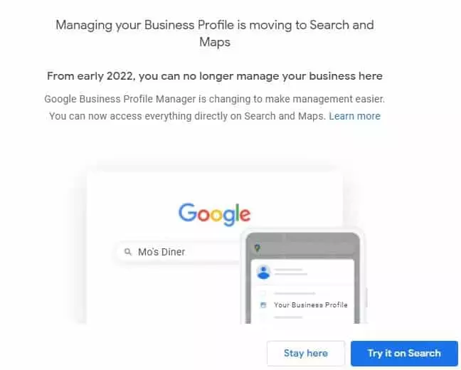 O Google Business Profile Manager também será desativado para empresas com vários locais? 318_1