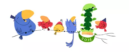 Qu'est-ce qui va éclore demain dans le Doodle du Nouvel An de Google ? 32267_3