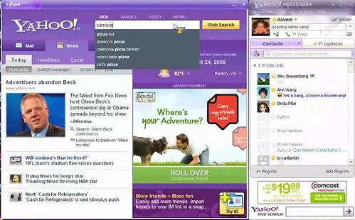 Yahoo Messenger com assistente de pesquisa