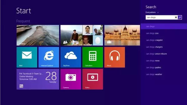 Kërkimi inteligjent i Microsoft Windows 8.1