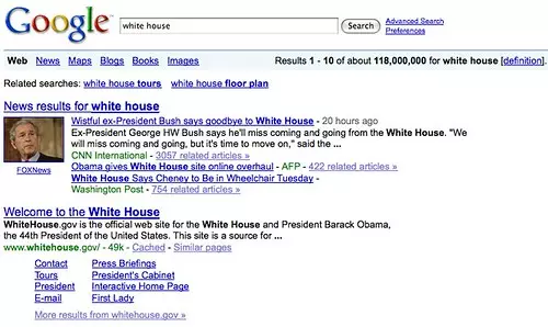 Google, White House