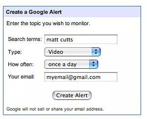 Google Alerts Tilføjer Google Video Alerts