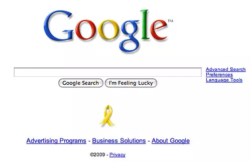 Google's Yellow Memorial Day Ribbon & Logos Los ntawm Lwm Cov Kev Tshawb Fawb