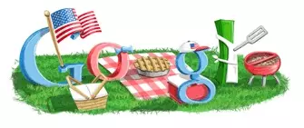 Google 4 июль 2009 логотибы