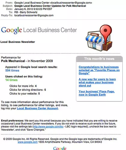 Объркване на Google Local Business Center