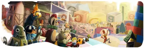 Świąteczne logo Google 2012