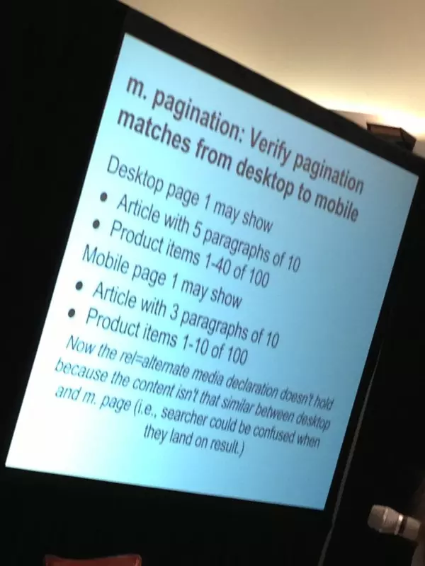 SMX Mobiele SEO Paginering