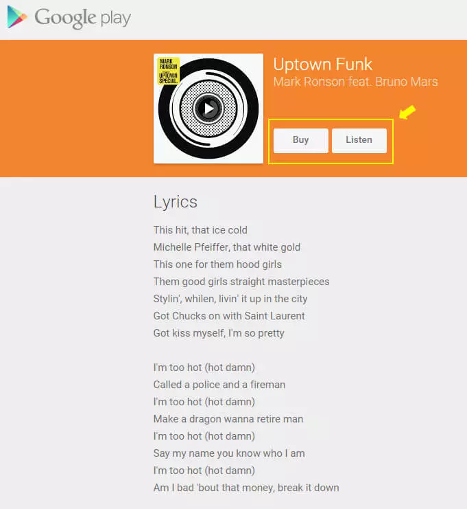 versuri google play uptown funk