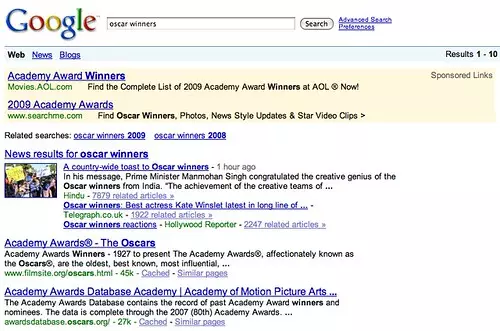 Oscarsvinnare - Google