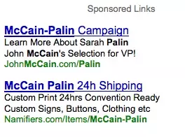 Anuncio de McCain Palin