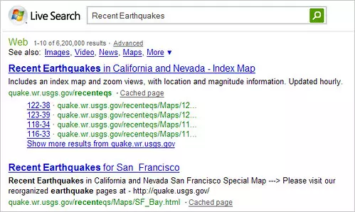 Live Quake Results