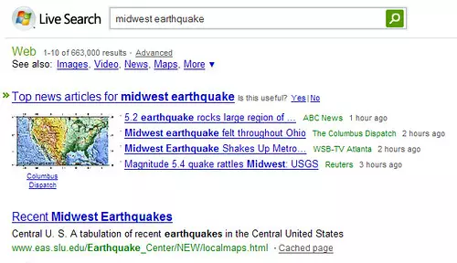 Live Quake Results