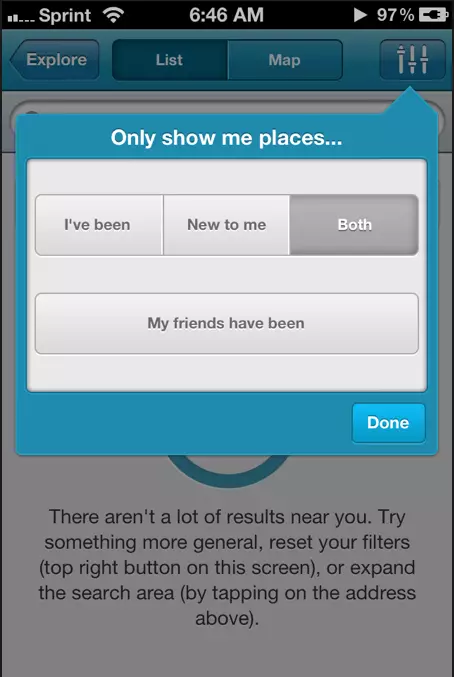 Foursquare bringt mehr Suchverfeinerungen für mobile Apps 38605_2