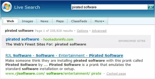 piratatutako softwarea