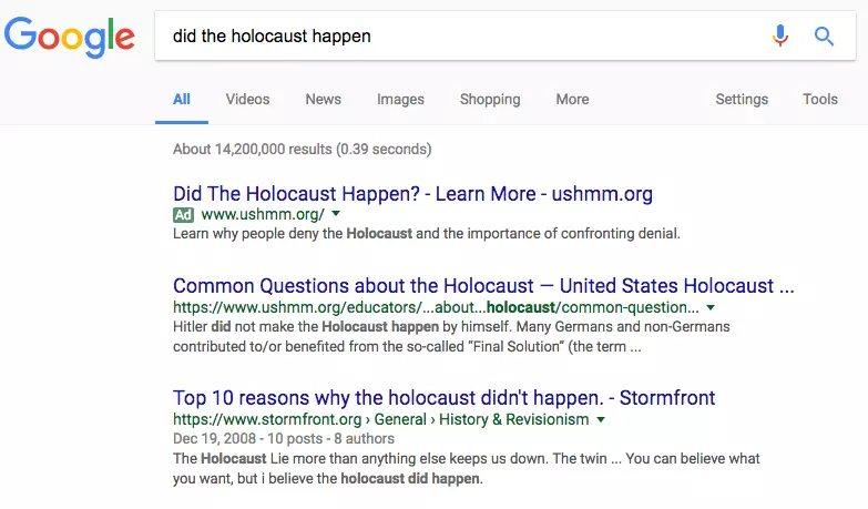 Google Holocaust passiert