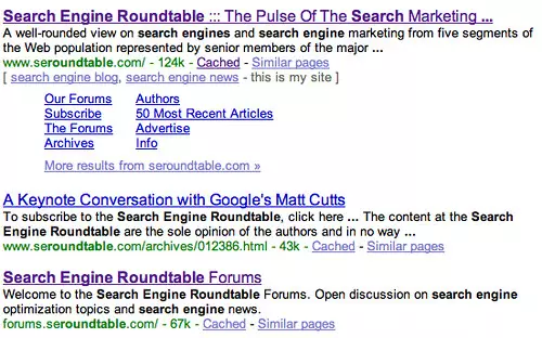 Søkemotor Roundtable-søk i Google