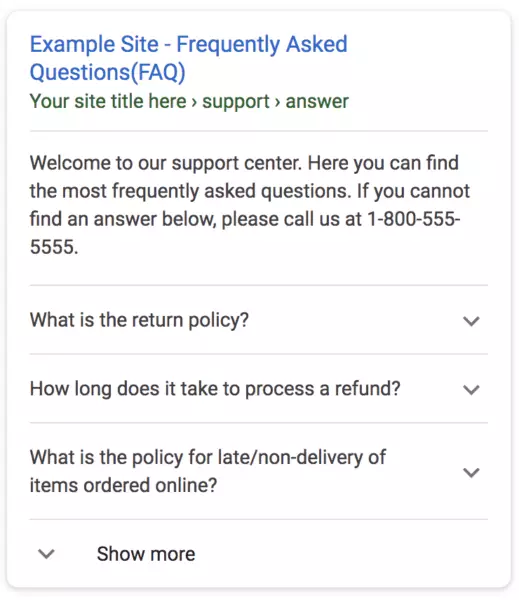 Google ਖੋਜ ਵਿੱਚ ਵਧੇਰੇ FAQ ਰਿਚ ਨਤੀਜੇ ਪ੍ਰਦਰਸ਼ਿਤ ਕੀਤੇ ਜਾ ਰਹੇ ਹਨ 42_1