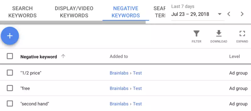 Pinalawak na mga negatibong katugmang parirala: Isang script para sa mga maling spelling 4510_2