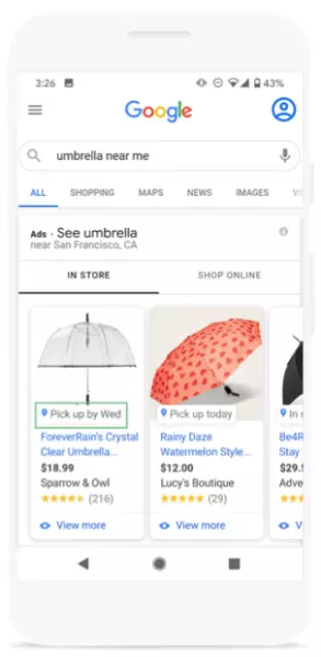 Google lokalni oglasi dobivaju Smart Bidding za prodaju u trgovini, 'pokupi kasnije', atribute usluge 4727_2