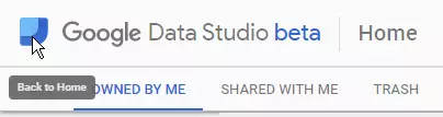 Google Data Studio Нүүр хуудас