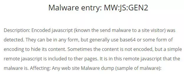 Definisi Malware MWJSGEN2