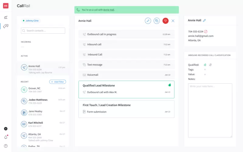 CallRail's Lead Center არის ვირტუალური სატელეფონო სისტემა და საკონტაქტო ცენტრი SMB-ებისთვის 5423_2