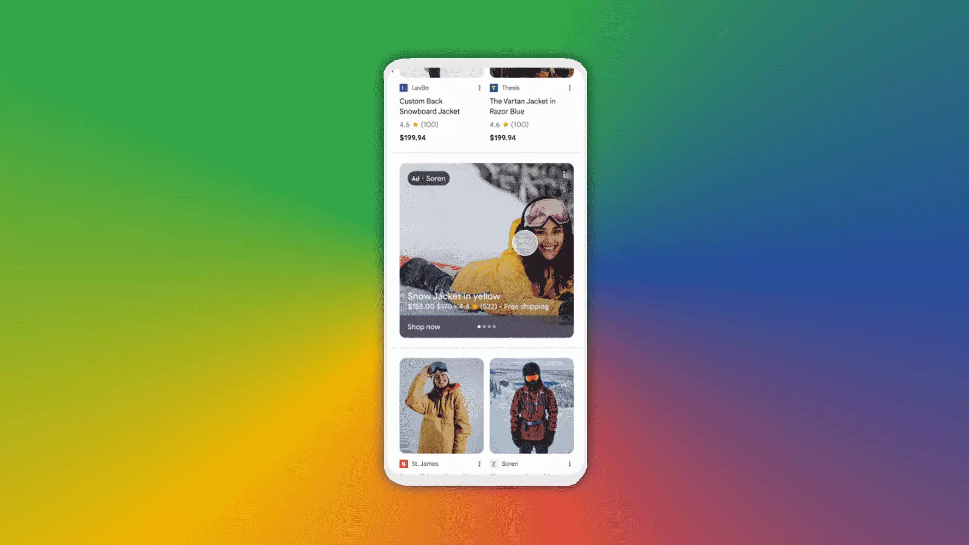 Google Shopping-annoncer får en "swipebar" makeover