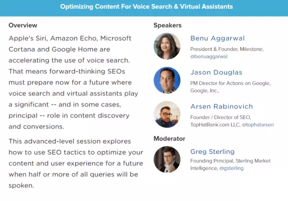 Session recap from SMX West: Optimizing for voice search and virtual assistants 5771_2