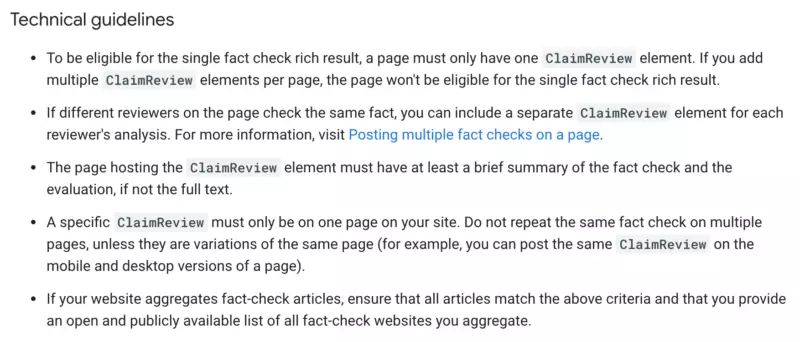 Gilimitahan na karon sa Google ang usa ka elemento sa ClaimReview matag panid 5976_2