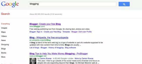 Kutsvaga paGoogle - Blogging