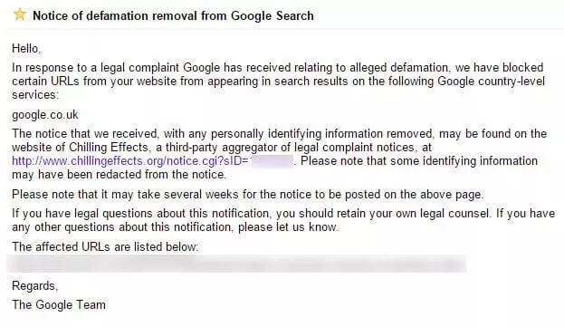 google-defamation