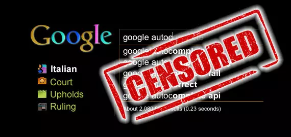 Dapat I-censor ng Google ang Google Instant Sa Italy Para sa Mga Mapanlinlang na Mungkahi