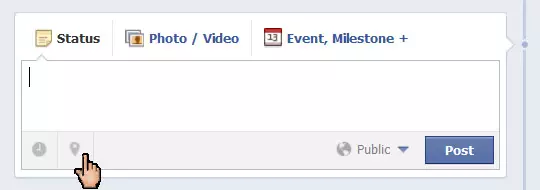 Cómo agregar una ubicación a una actualización de estado de Facebook