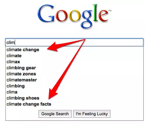 Google Suggest & Climategate