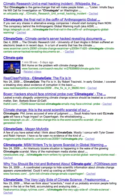 climategate - Cuardach Google