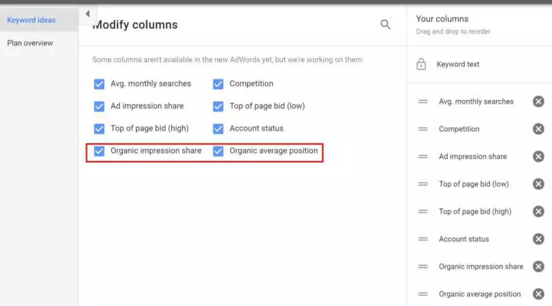 AdWords കീവേഡ് പ്ലാനർ അപ്ഡേറ്റ് പുതിയ ഇന്റർഫേസിൽ പുറത്തിറങ്ങുന്നതായി തോന്നുന്നു 7640_4