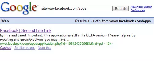 Facebook obre pàgines d'aplicacions per a la indexació dels motors de cerca
