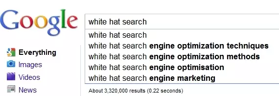 3 White Hat ötlet a Google optimalizálásához. Eredményeket javasol 7883_1